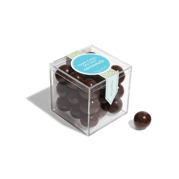 Dark Chocolate Sea Salt Caramels – Adela Flora